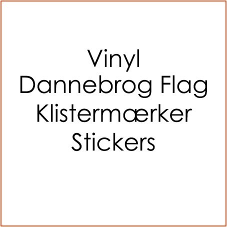 Vinyl Dannebrog Flag Klistermærker /Stickers - Papirgalleriet