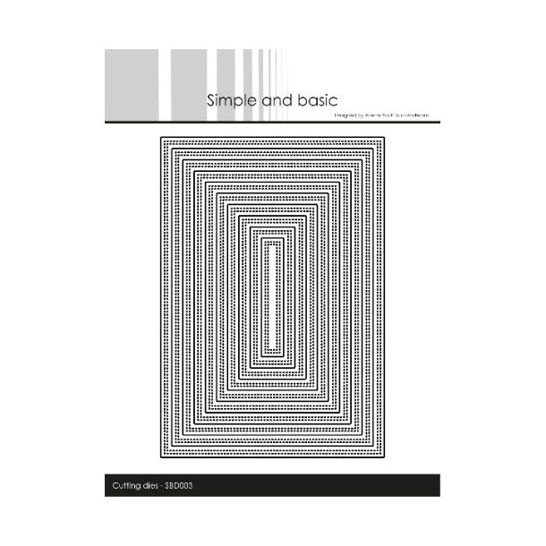 Simple and Basic - Die - Double Pierced Rectangle - SBD003 - Simpel and Basic - Papirgalleriet