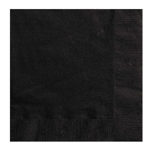 Servietter Frokostservietter Sort 33x33cm - Servietter - Papirgalleriet