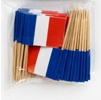 Flag Kageflag Frankrig - Flag International - Papirgalleriet