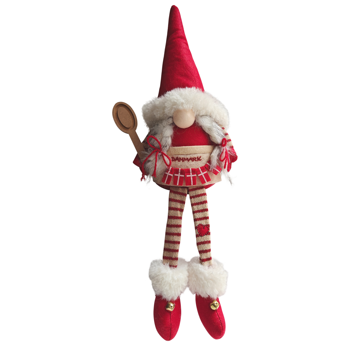 Nisse Danmark Med Slaskeben Træske Flag Guirlande - Julepynt ...