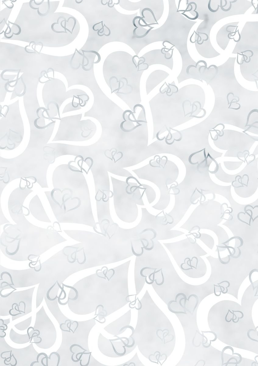 Transparent Pergament Papir Sølv Hjerter A4/ 115g/ 5 Ark - Transparent ...