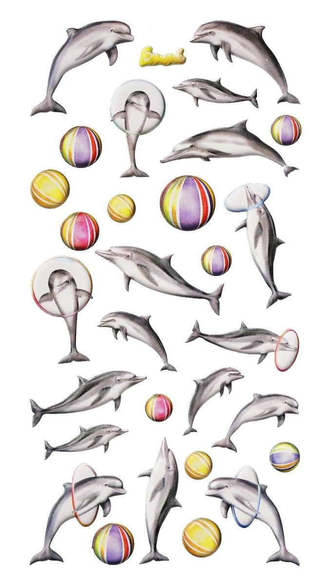 Stickers SOFTY Delfin - Softy/Glossy/3D - Papirgalleriet